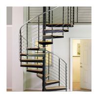 China Factory supply wood spiral staircase prices spiral log stairs for sale