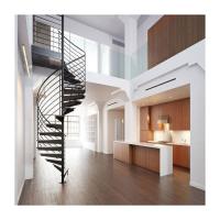 China In simple design luxury spiral stair spiral and wood tread staircase for sale