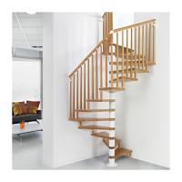 China In simple design luxury spiral stair spiral and wood tread staircase for sale