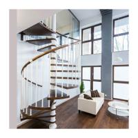 China House project outside spiral stairs durable wooden spiral staircase for sale