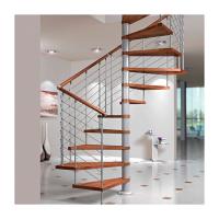 China House project outside spiral stairs durable wooden spiral staircase for sale