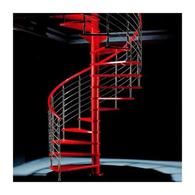 China Factory sale stainless steel wood spiral stair cheap spiral staircase kits for sale