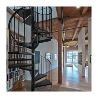 China Villa wood and iron spiral stairs used spiral staircase for small space for sale