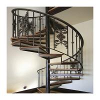 China Villa wood and iron spiral stairs used spiral staircase for small space for sale