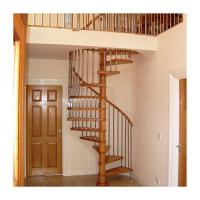 China WilliamArchi non slip carpet spiral stair spiral timber wood tread staircase for sale