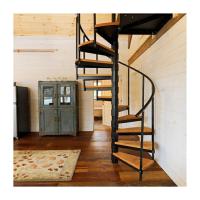 China WilliamArchi non slip carpet spiral stair spiral timber wood tread staircase for sale