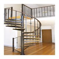China WilliamArchi non slip carpet spiral stair spiral timber wood tread staircase for sale