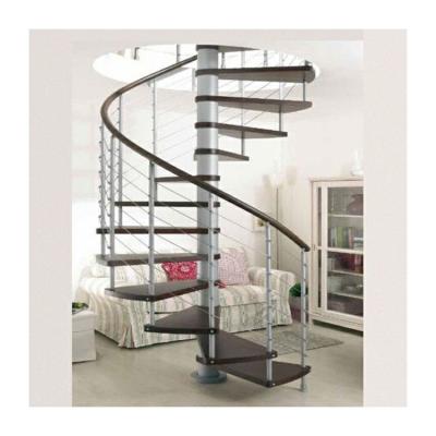 China Modern design luxury spiral stairs decorative wood spiral staircase for sale