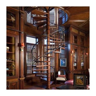 China Central beam spiral wood stairs spiral staircase ontario for sale