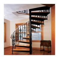 China Central beam spiral wood stairs spiral staircase ontario for sale