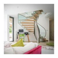 China Central beam spiral wood stairs spiral staircase ontario for sale