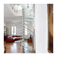 China High quality galvanized steel wood spiral stair exterior spiral staircase design for sale