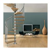 China Foshan factory wooden step spiral staircase steel plate spiral stairs for sale