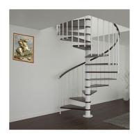 China Small space use wood treads spiral staircase used spiral stairs for sale