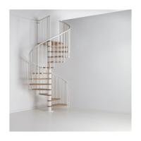 China Handrial bracket spiral house stair stainless steel wooded spiral staircase for sale