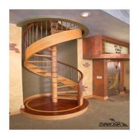 China Factory galvanized small spiral stair luxury wooden spiral staircase for sale