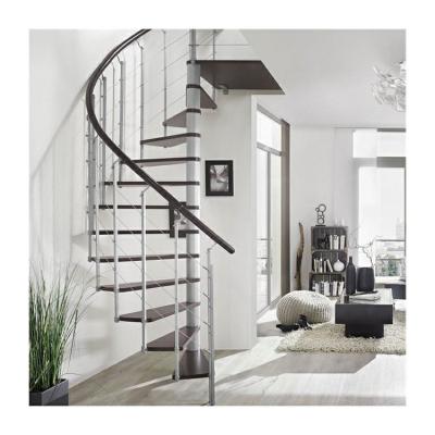 China Customized customized used spiral stair mild steel wood spiral staircase for sale