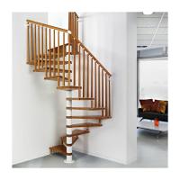 China Factory sale small spiral stair wooden spiral staircase for sale