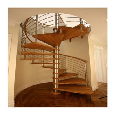 China Design for sale tempered indoor diy glass spiral stair house interiors wood spiral staircase for sale