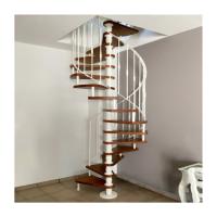 China Uesd in office outdoor spiral stair indoor steel wood spiral staircase for sale