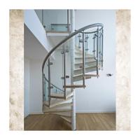 China Firm cable cable modern spiral stair stainless steel wood spiral staircase for sale