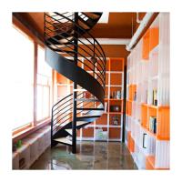 China Firm cable cable modern spiral stair stainless steel wood spiral staircase for sale