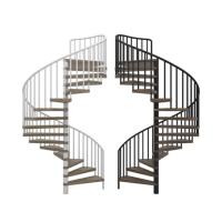 China Steel stringer crystal glass small spiral stair glass wood spiral staircase for sale