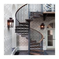 China Hotel spiral indoor stair steel and wood spiral staircase for sale