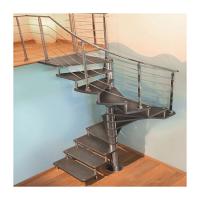 China Hotel spiral indoor stair steel and wood spiral staircase for sale