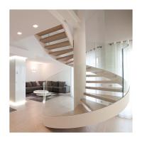 China Wholesale agent used indoor spiral stair timber wood step spiral staircase for sale