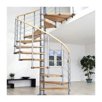 China Wholesale agent used indoor spiral stair timber wood step spiral staircase for sale