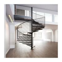 China Central post beam used spiral stair oak wood tread spiral staircase for sale