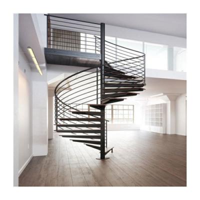 China Central post beam used spiral stair oak wood tread spiral staircase for sale