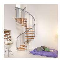 China Central post beam used spiral stair oak wood tread spiral staircase for sale