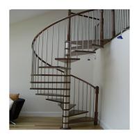 China Central post beam used spiral stair oak wood tread spiral staircase for sale