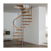 China Foshan factory stainless spiral stair solid wooden spiral staircase for sale