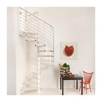 China Foshan factory stainless spiral stair solid wooden spiral staircase for sale