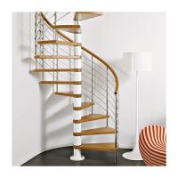 China Customized glass spiral stair price of wood spiral staircase for sale