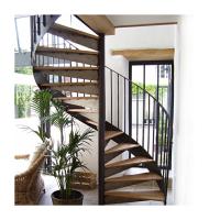 China Round ladder exterior design wood stair treads used small spiral staircase for sale
