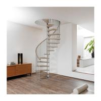 China Wholesale agent brown teak wood steps profesional spiral staircase for sale