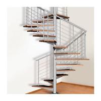 China Firm cable cable good price wooden stairs glass small spiral staircase for sale