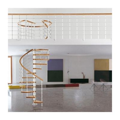 China China direct selling wood banister internal high quality spiral staircase for sale