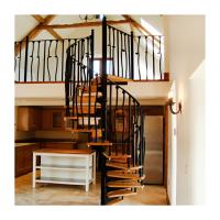China China direct selling wood banister internal high quality spiral staircase for sale