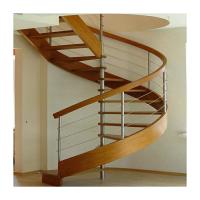 China China direct selling wood banister internal high quality spiral staircase for sale