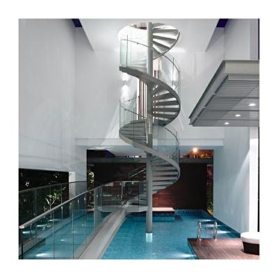 China Original factory wood curved steel stairs safe spiral staircase for sale