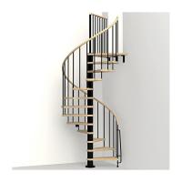 China Factory supply indoor iron wood stair simple spiral staircase for sale