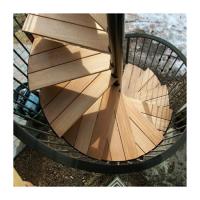 China Factory supply indoor iron wood stair simple spiral staircase for sale