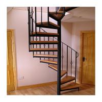 China House project wood spiral stair popular spiral staircase home design for sale