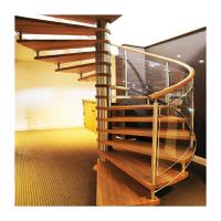 China House project wood spiral stair popular spiral staircase home design for sale