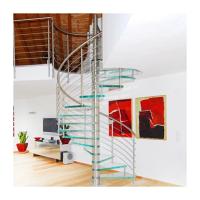 China Excellent quality outdoor staircase portable glass spiral stairs for sale